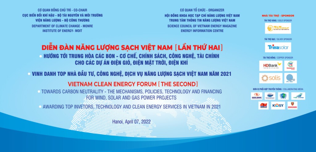 The 2nd Vietnam Clean Energy Forum (2022) | NetZero.VN - Net Zero Viet Nam