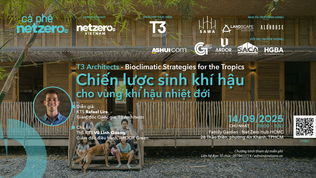 Cà phê Net Zero 23 (TPHCM): T3 Architects - Chiến lược sinh khí hậu cho vùng khí hậu nhiệt đới ...