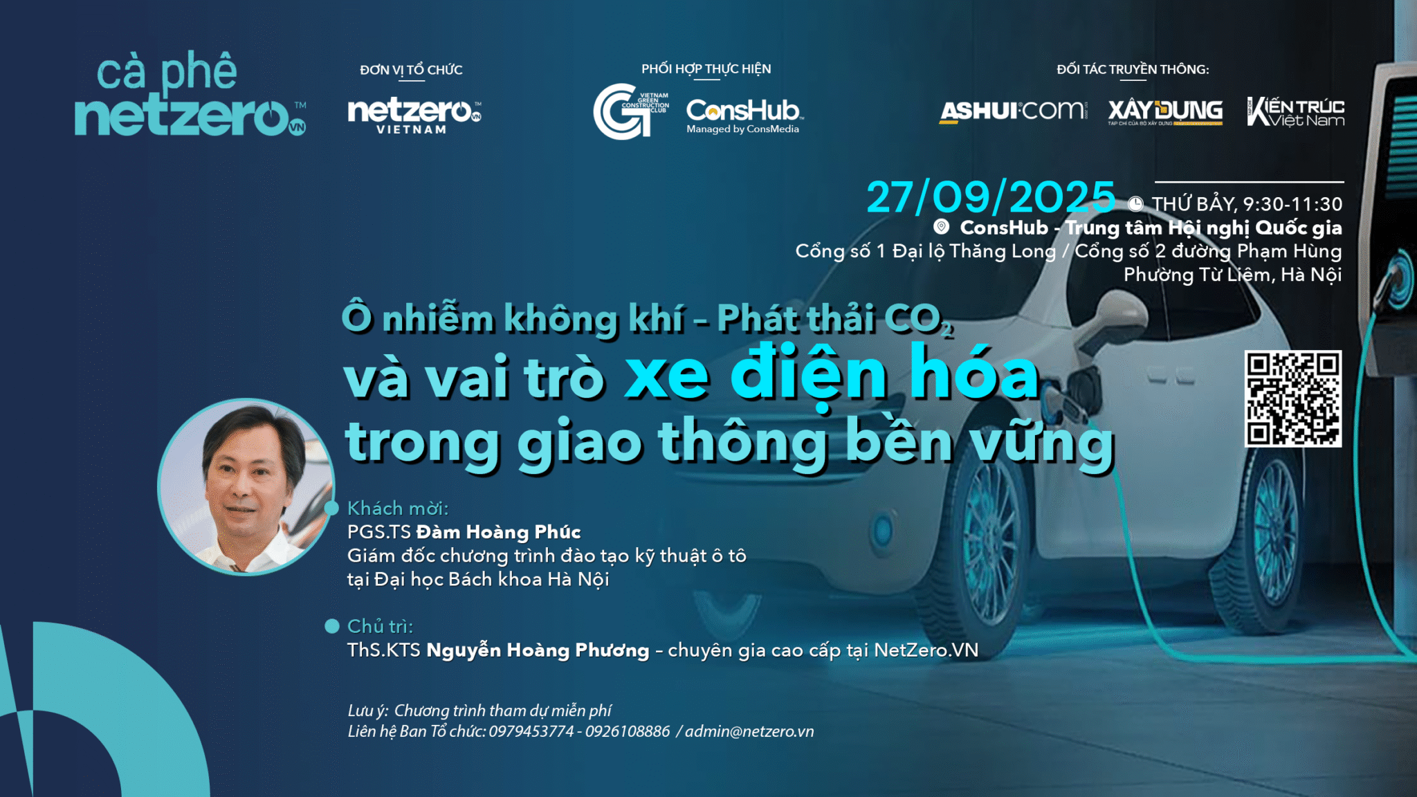 Cà phê Net Zero 25 (Hà Nội): Ô nhiễm không khí – Phát thải CO₂ và vai trò xe điện hóa trong giao ...