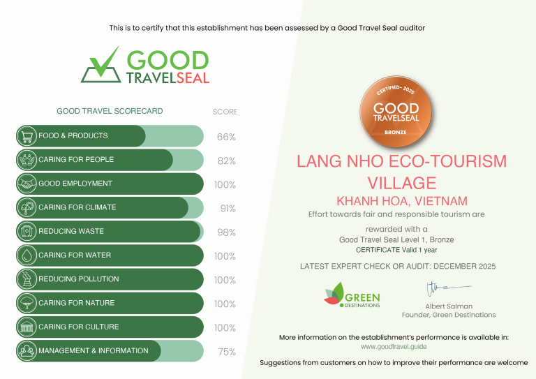 Good Travel Seal và Làng Nhỏ: Khi du lịch bền vững được chứng minh bằng ...